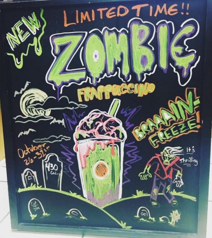 Starbucks Zombie Frappuccino Coming October 26-31 | Starbucks Secret Menu